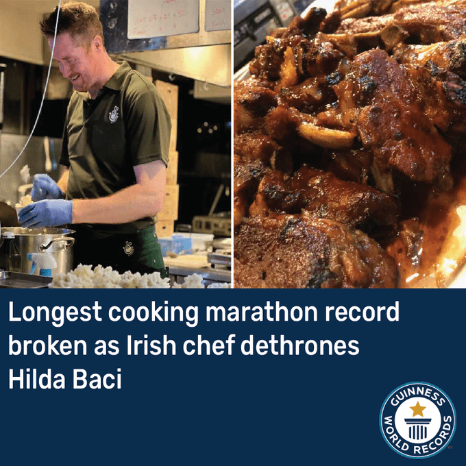 Longest cooking marathon record: Irish chef dethrones Nigeria's Baci as ...